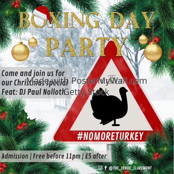 Copy of Copy of Boxing Day Party Event Flyer Template | PosterMyWall