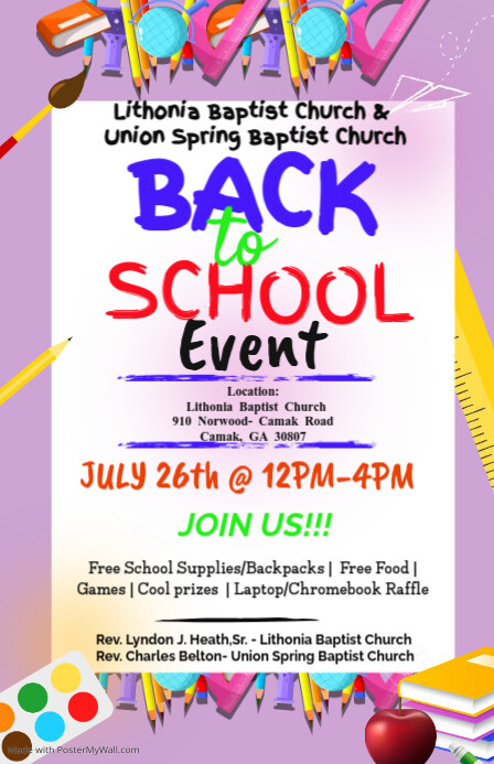 Back to School Party, School Summer Event | PosterMyWall