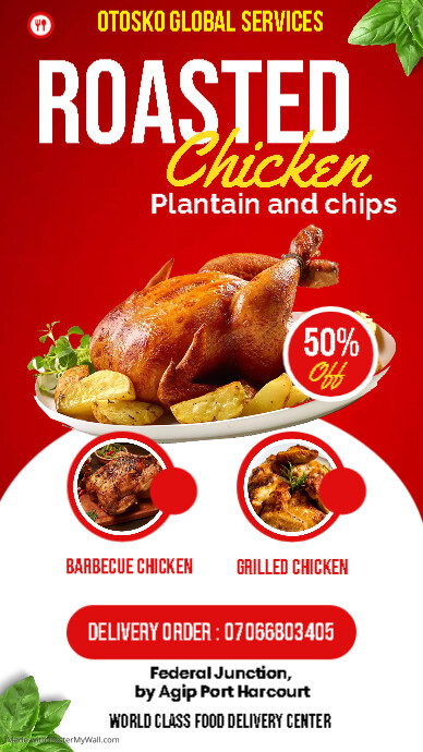 roasted chicken template | PosterMyWall