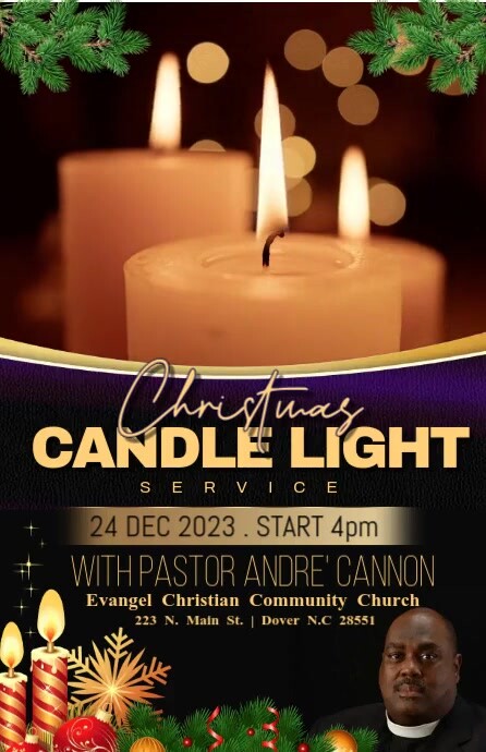 Candle Light Service | PosterMyWall