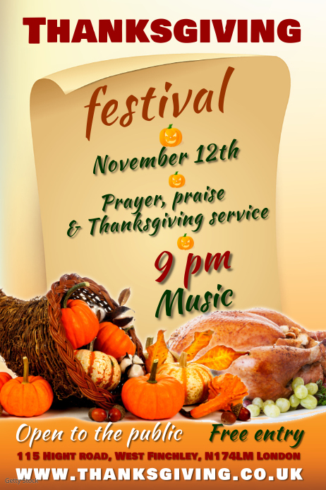 thanksgiving3 Template | PosterMyWall