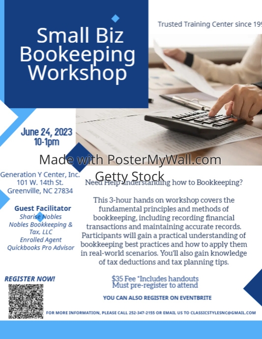 Copy of Bookkeeping Training Flyer template | PosterMyWall