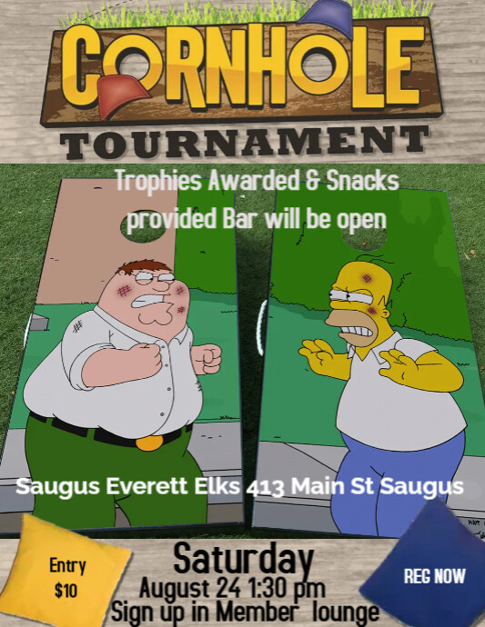 CORNHOLE TOURNAMENT EVENT FLYER TEMPLATE | PosterMyWall