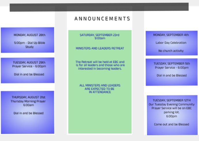 Ebc Bulletin Back | PosterMyWall