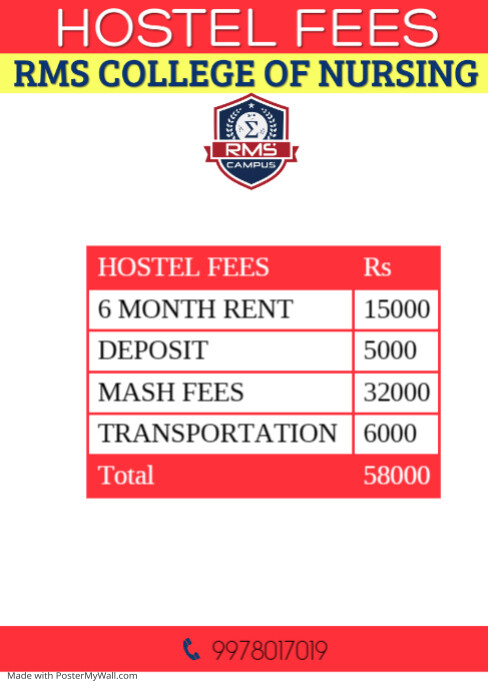 Copy of School Fee Schedule | PosterMyWall