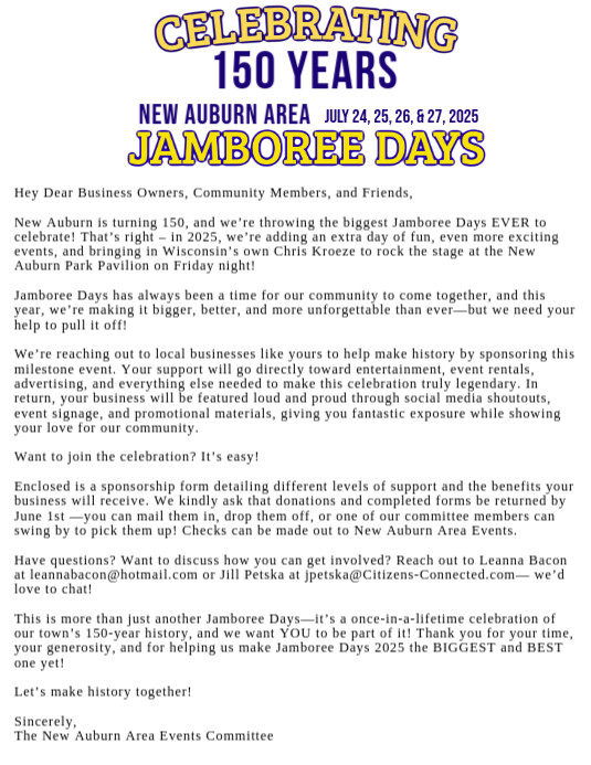 Jamboree Days Donation Letter PAGE ONE | PosterMyWall