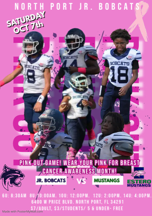 PINK OUT FOOTBALL POSTER | PosterMyWall