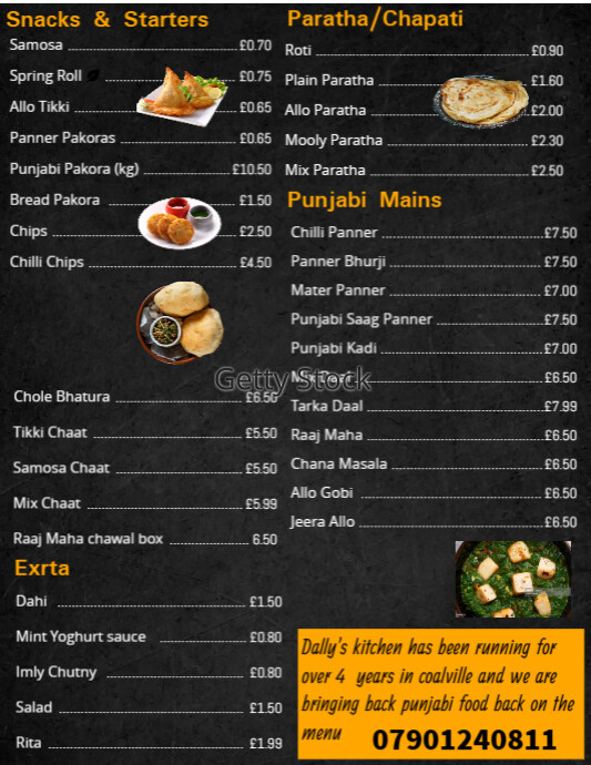Modern menu design template for fast food | PosterMyWall