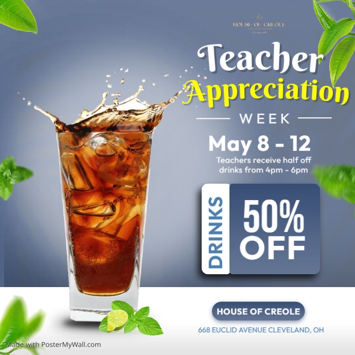 Iced Tea Menu | PosterMyWall