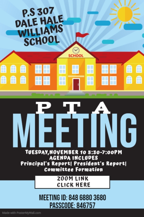 Copy of PTA Meeting Poster | PosterMyWall