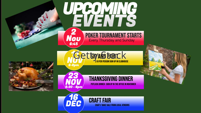 Copy of Upcoming Events Poster | PosterMyWall
