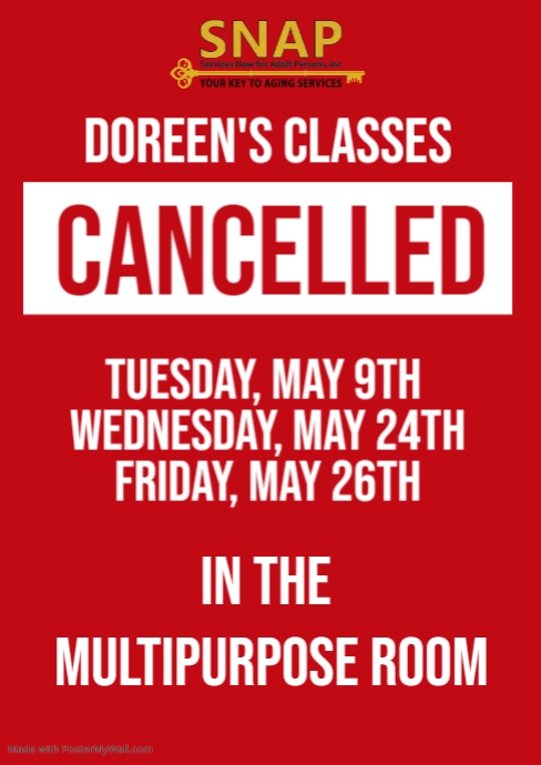 Class cancellation | PosterMyWall