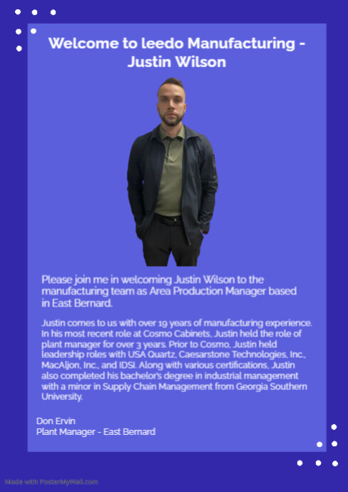 Justin Wilson | PosterMyWall