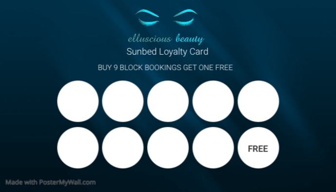 Blue Simple Loyalty Card Template | PosterMyWall