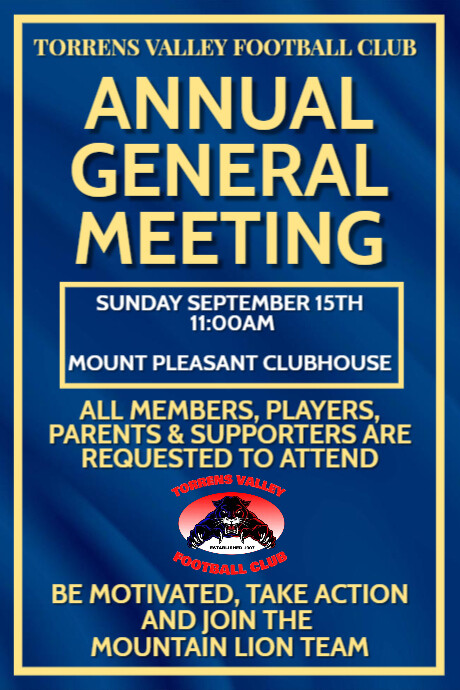 Annual Member Meeting Poster Template | PosterMyWall