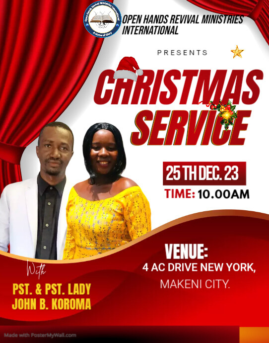 Copy of Christmas church service poster | PosterMyWall