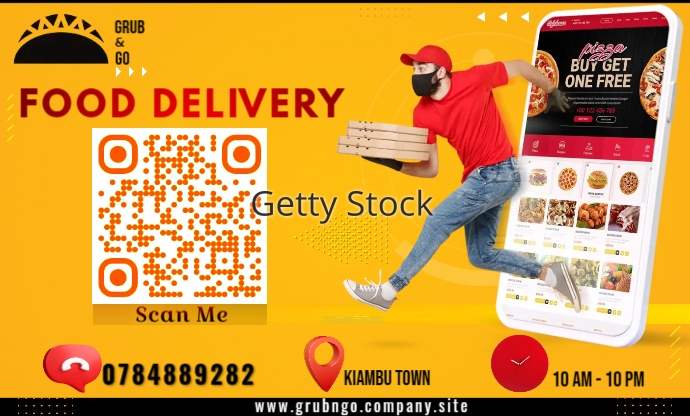 Food Delivery Service Ad | PosterMyWall