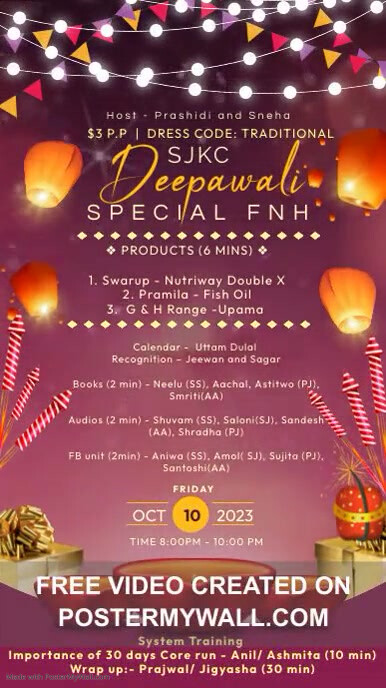 Copy of Diwali Celebration Invitation Template | PosterMyWall