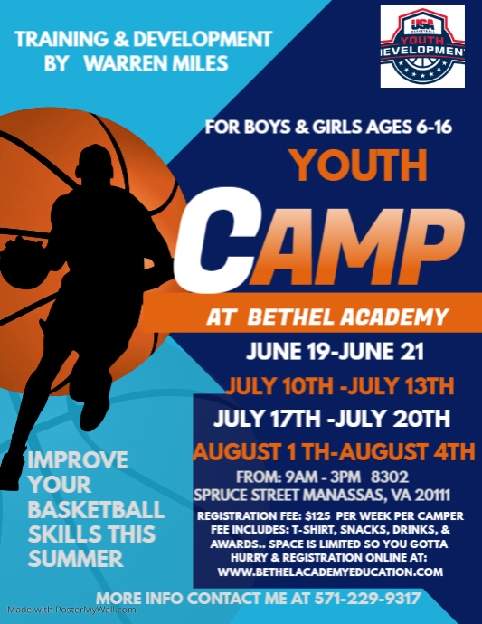 Copy of Copy of Basketball Camp Flyer Template | PosterMyWall
