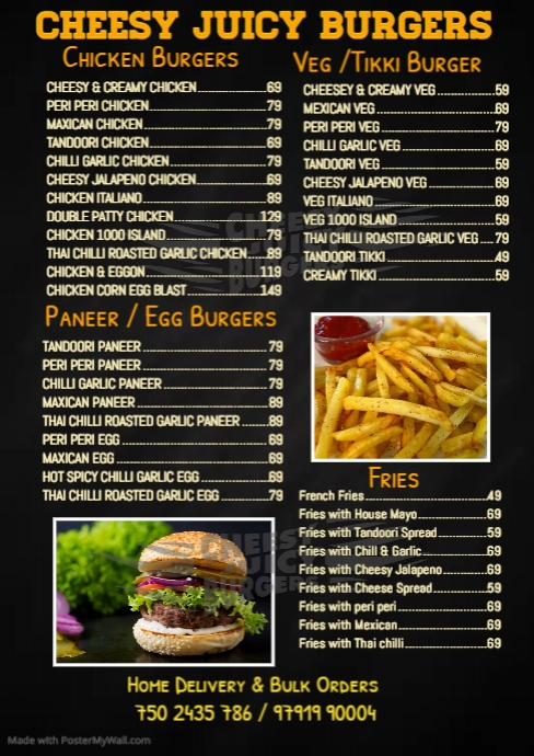 Copy of Copy of Copy of Restaurant Menu Template | PosterMyWall