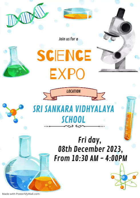 Cute science party invitation | PosterMyWall
