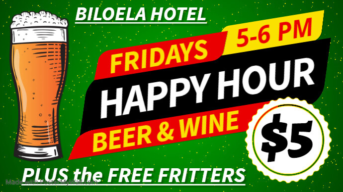 HAPPY HOUR BANNER | PosterMyWall