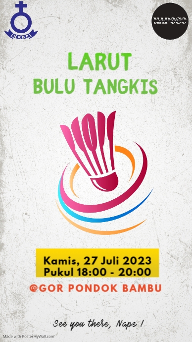 Colorful Badminton Flyer Template (2) | PosterMyWall