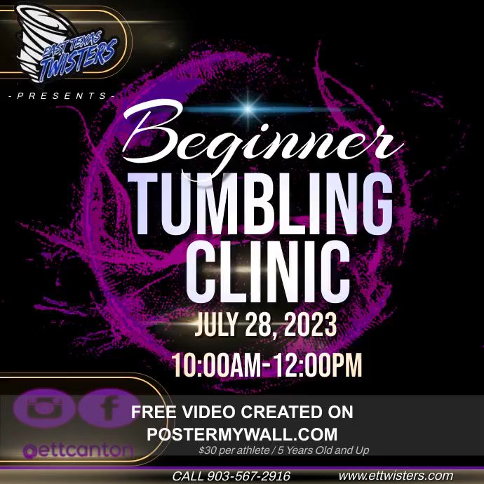 Copy of Beginner Tumbling Clinic | PosterMyWall