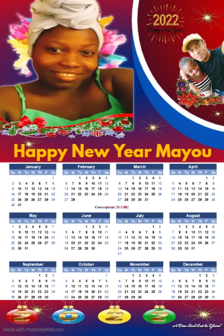 Copie de 2022 calender | PosterMyWall