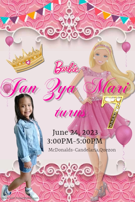 Barbie invitation | PosterMyWall