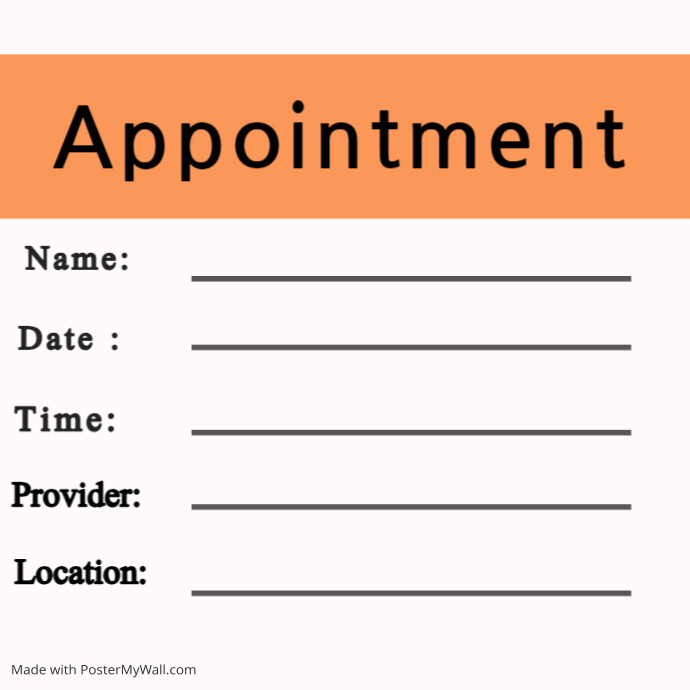 appointment reminder square template design | PosterMyWall