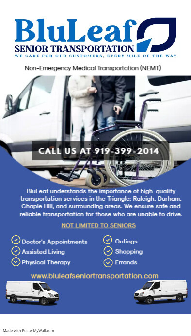 Blue Non-emergency Ambulance Service Flyer | PosterMyWall