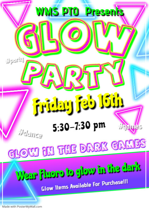 Feb. Activity NIght Glow Party (1) | PosterMyWall