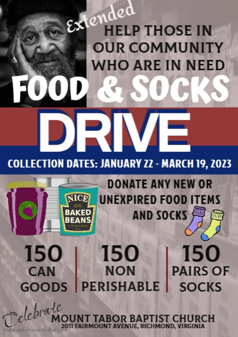 Black Food Drive Fundraising Flyer | PosterMyWall