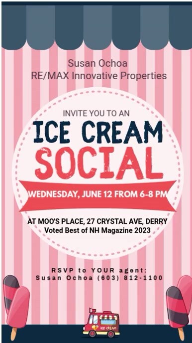 Ice Cream Social Dynamic Display Board | PosterMyWall