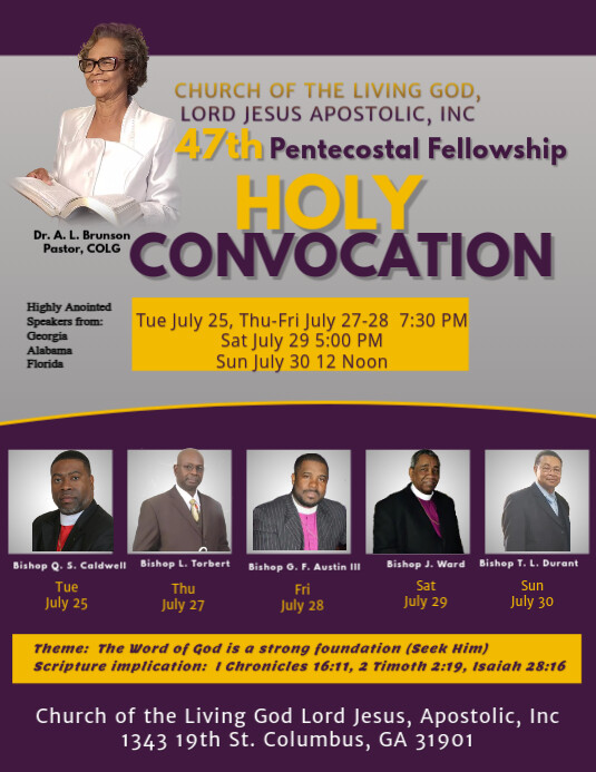 Holy Convocation | PosterMyWall