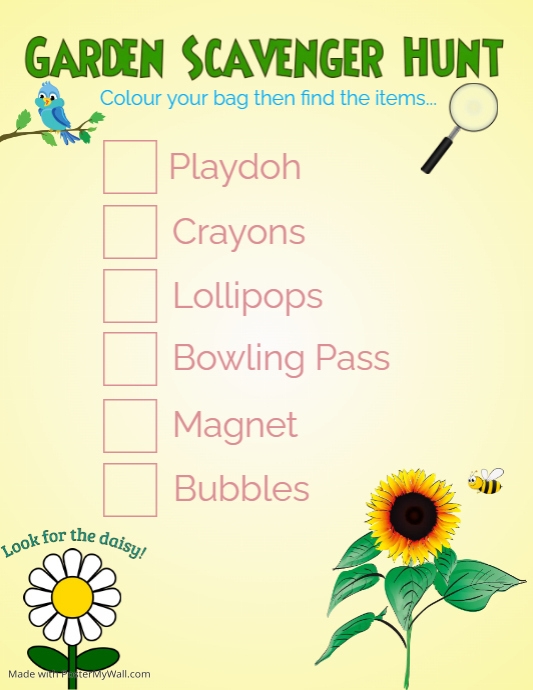Garden Scavenger Hunt | PosterMyWall
