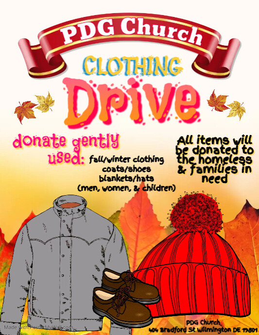 clothing shoe drive donation fundraiser flyer (1) | PosterMyWall