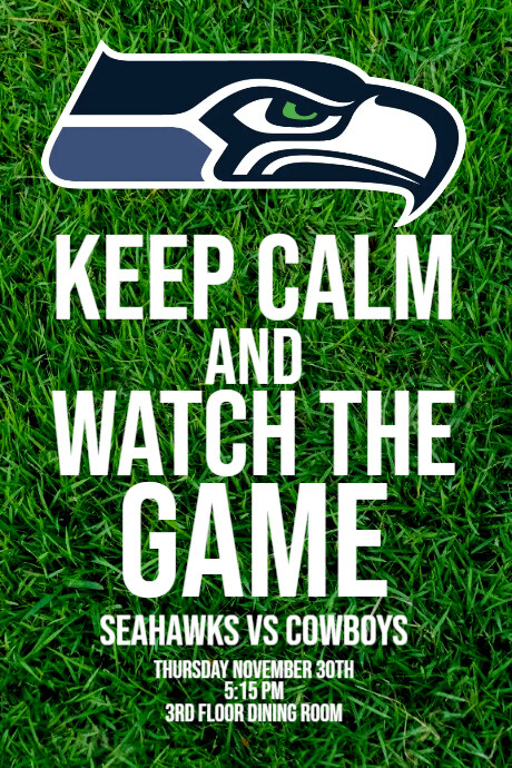 Template sports football seattle seahawks | PosterMyWall