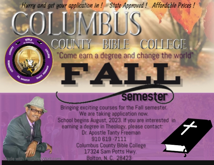 Copy of College Fall Trimester | PosterMyWall