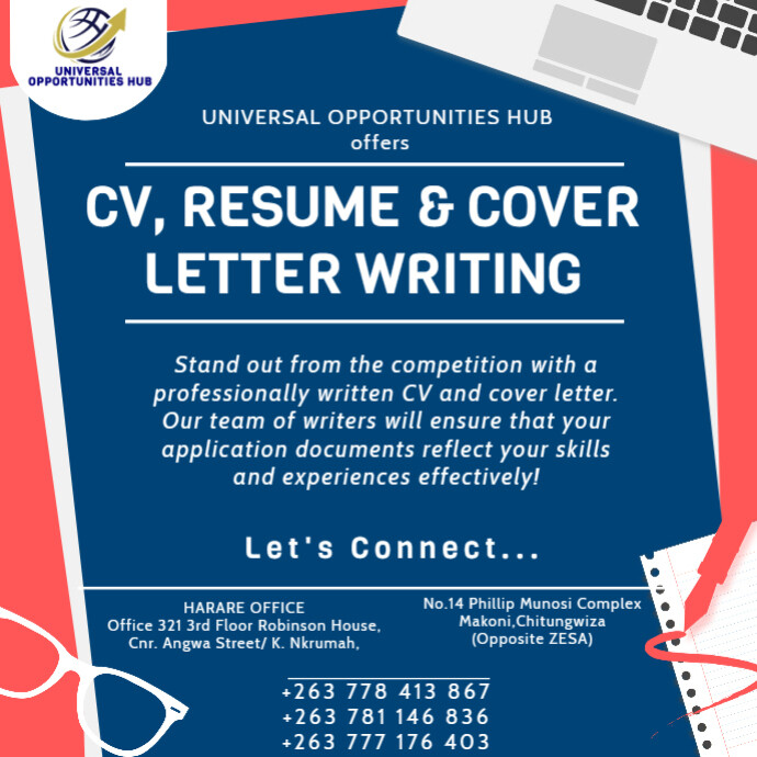 Dark blue CV building workshop instagram post | PosterMyWall