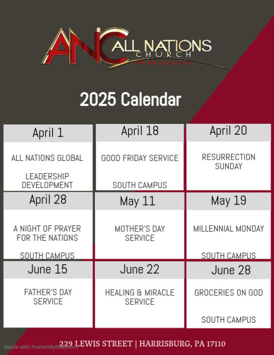 Upcoming Event Calendar Flyer Template | PosterMyWall