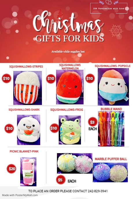 GIFTS FOR KIDS-CM2022 RESE 1 | PosterMyWall