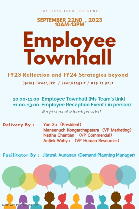 town Hall meeting flyer design template | PosterMyWall