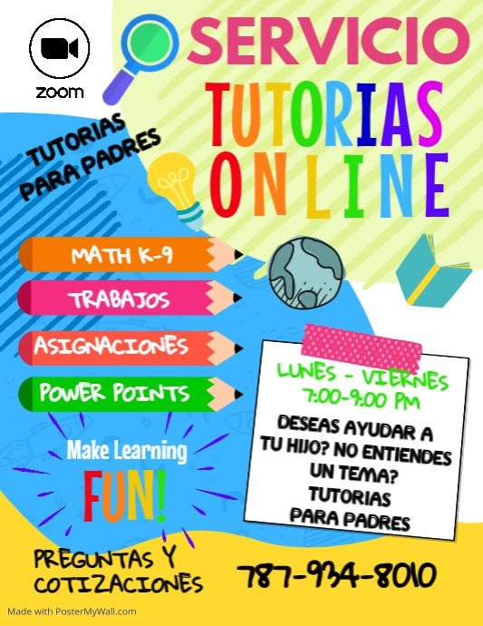 Online Tutoring Service Flyer | PosterMyWall