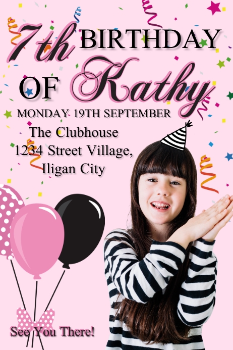 7t h Birthday Ads Template | PosterMyWall