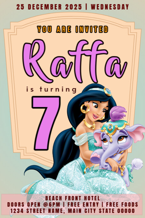 7th Birthday Template | PosterMyWall