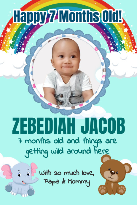 7th Month Celebration Template | PosterMyWall