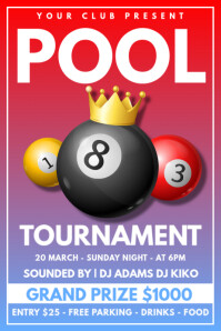 8 Ball Pool Tournament Template | PosterMyWall