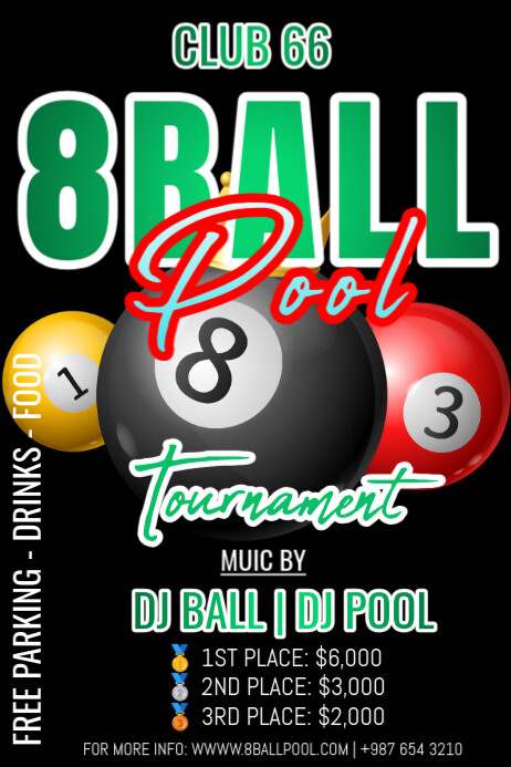 8 Ball Pool Poster Template | PosterMyWall
